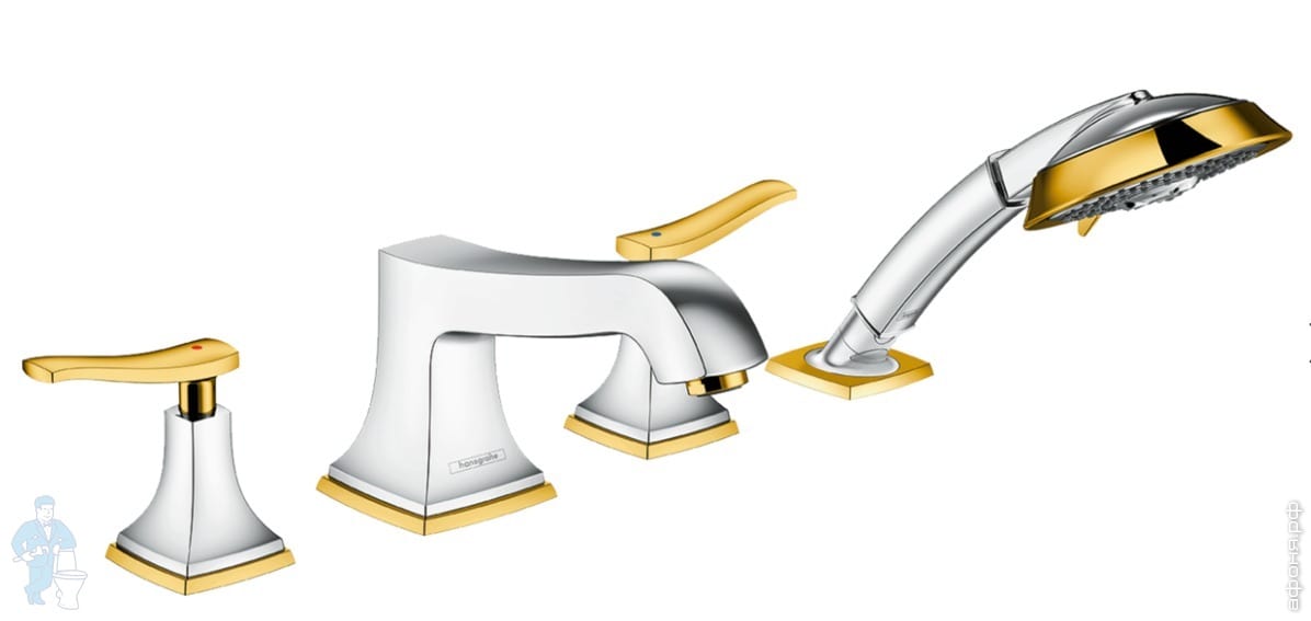 Смеситель Hansgrohe Metropol Classic 31441090 для ванны на 4 отверстия ...