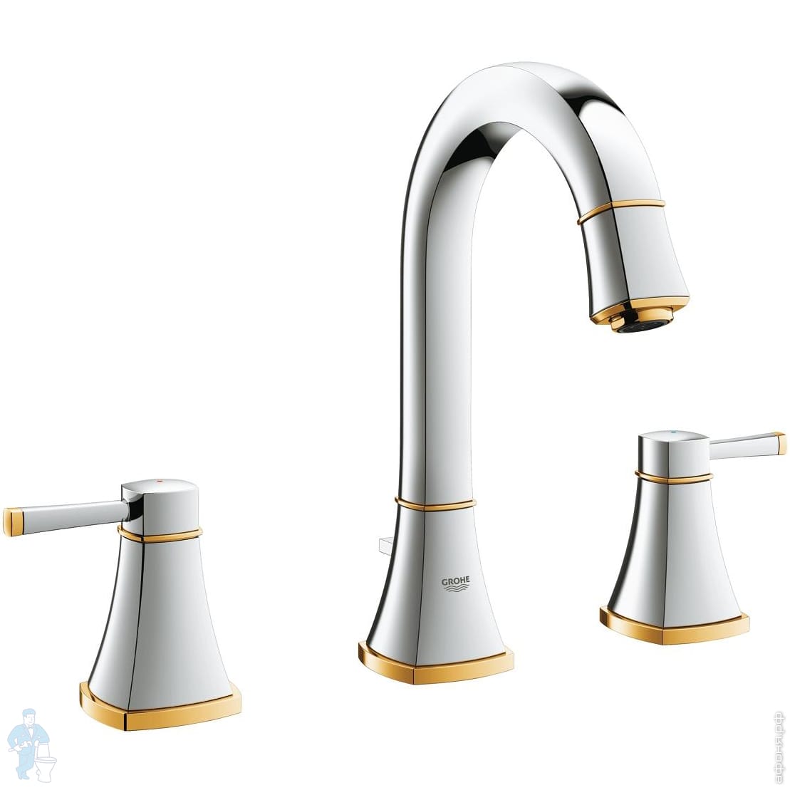 Смеситель Grohe Grandera 20389IG0 для умывальника, на 3 отверстия ...
