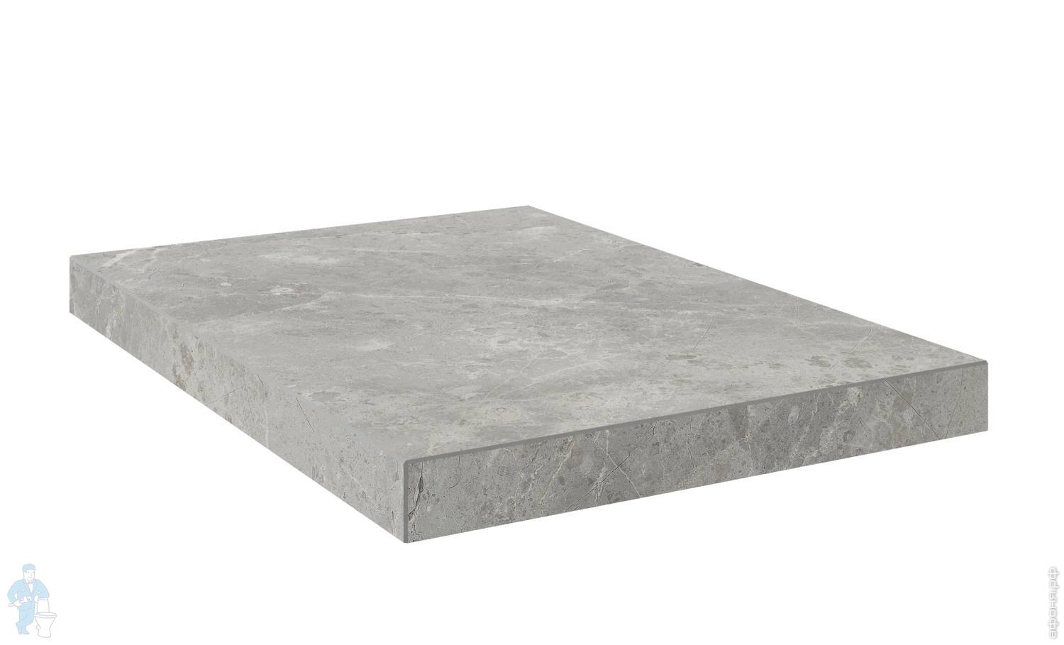 *Ступень угловая правая ColiseumGres Impero Tiberio Scal. 90 Ang. DX (330х450) серая (шт ...