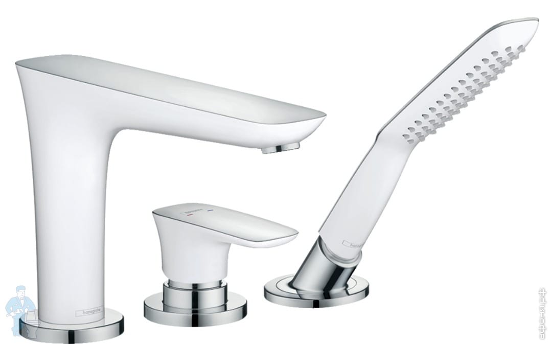*Смеситель Hansgrohe PuraVida 15432400 на борт ванны 3 отверстия ...